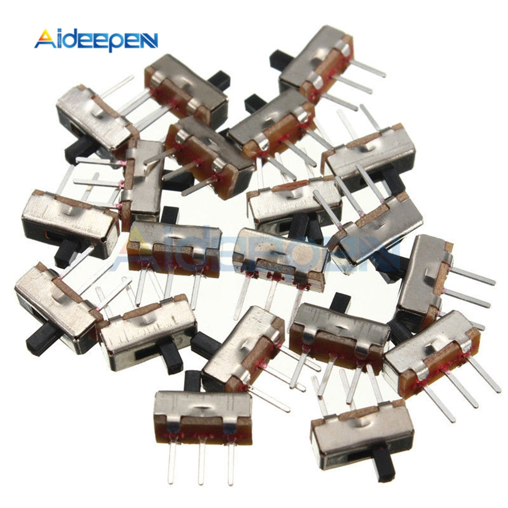 50Pcs SS12D00G3 2 Position SPDT 1P2T 3 Pin PCB Panel Mini Vertical Sli – Aideepen