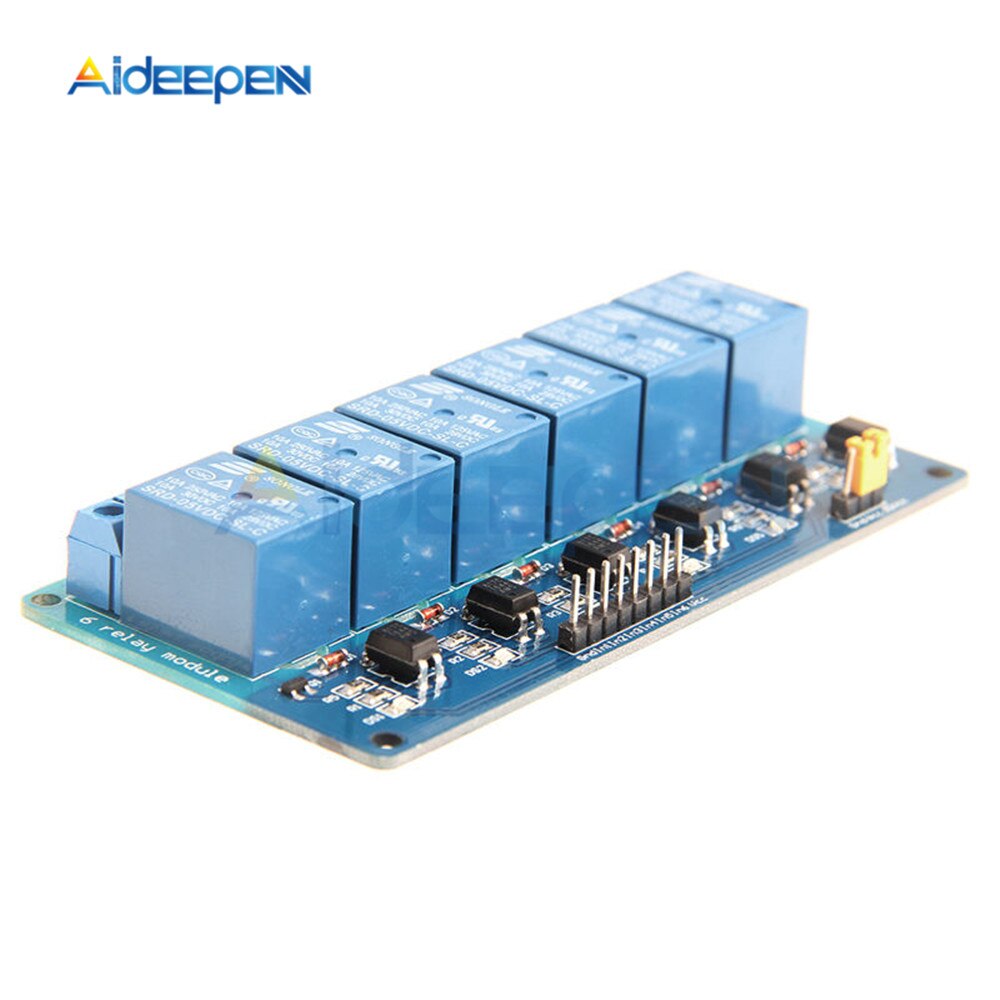 DC 5V 6 Channel Relay Module with Light Coupling Optocoupler Insulatio – Aideepen