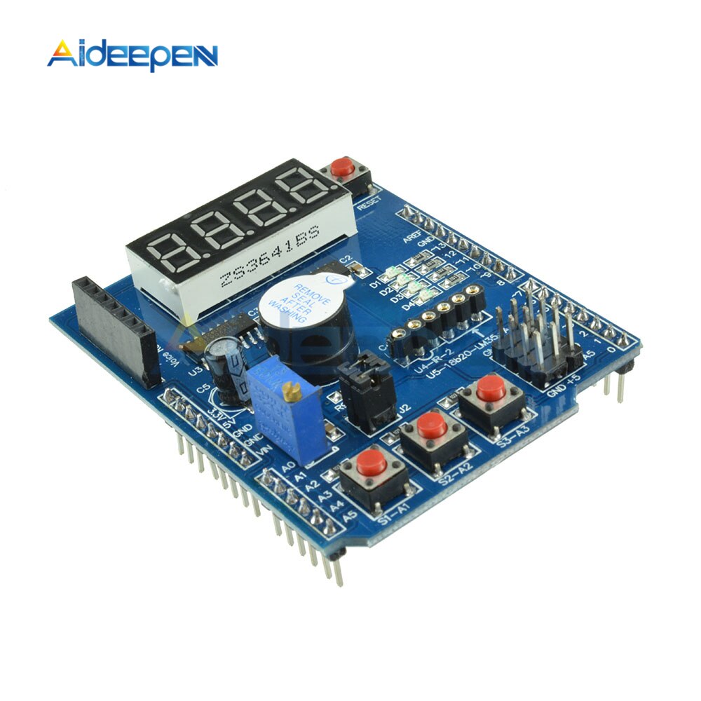 Multi Function Shield With Buzzer Lm35 4 Digit Digital Led Expansion B