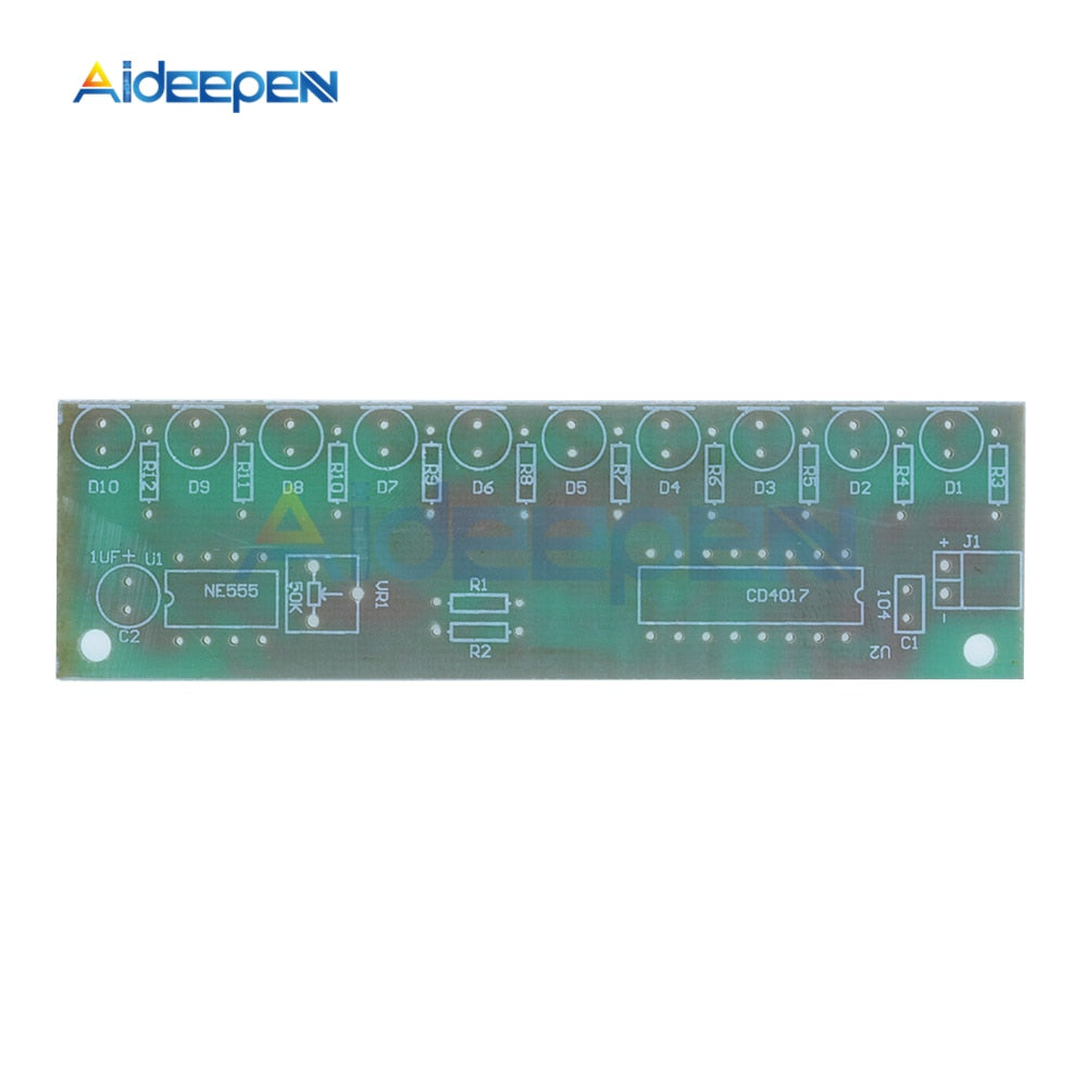 NE555 + CD4017 Practice Learning Kits LED Flashing Lights Module Elect – Aideepen