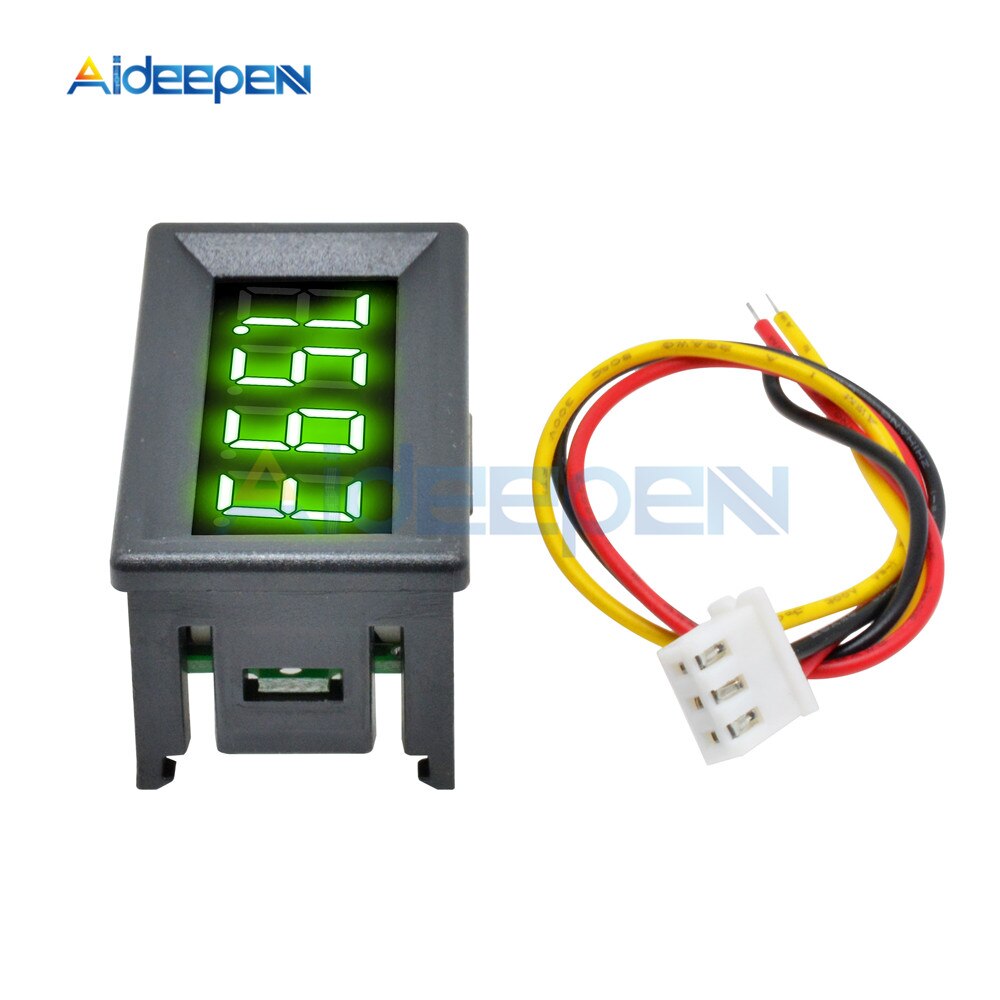 0.36" Mini Digital Voltmeter DC 0 100V 10A 4 Digit Panel Volt Voltage ...