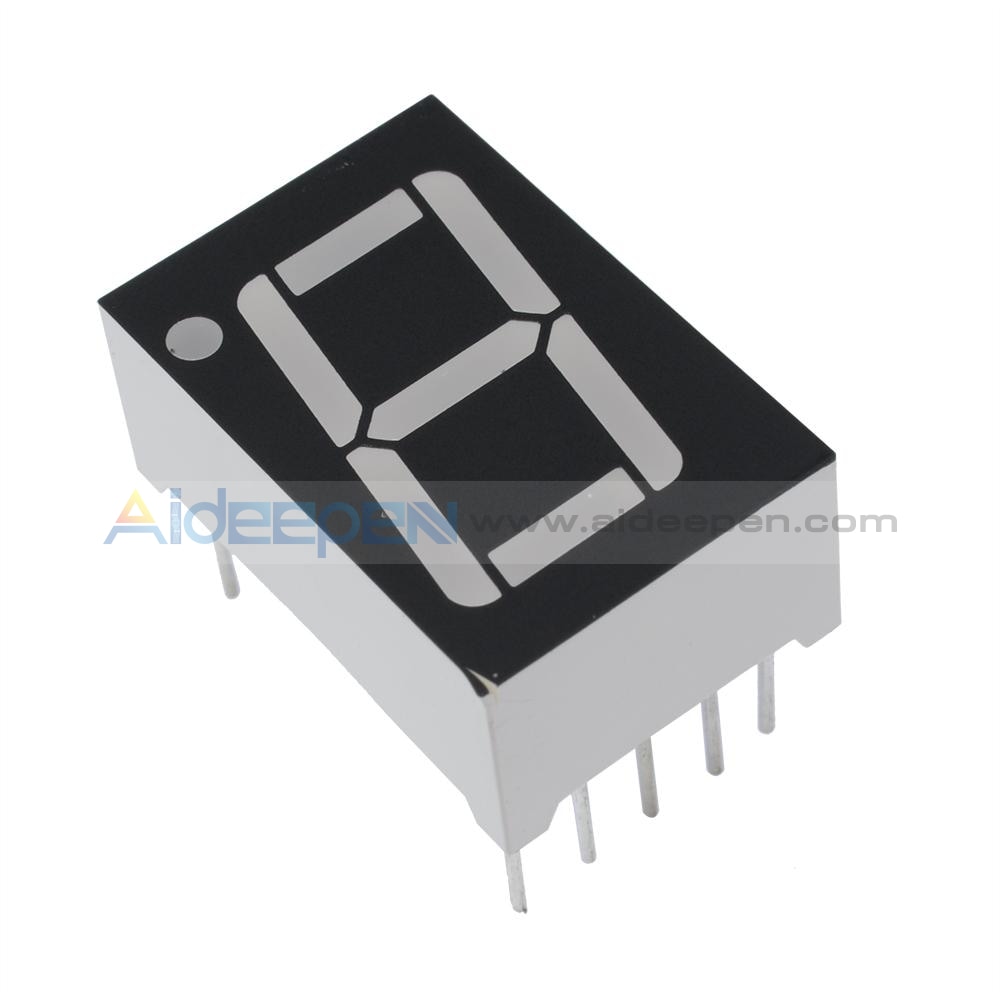0.56" 7 Segment Red LED Display 1 Digit Common Anode – Aideepen