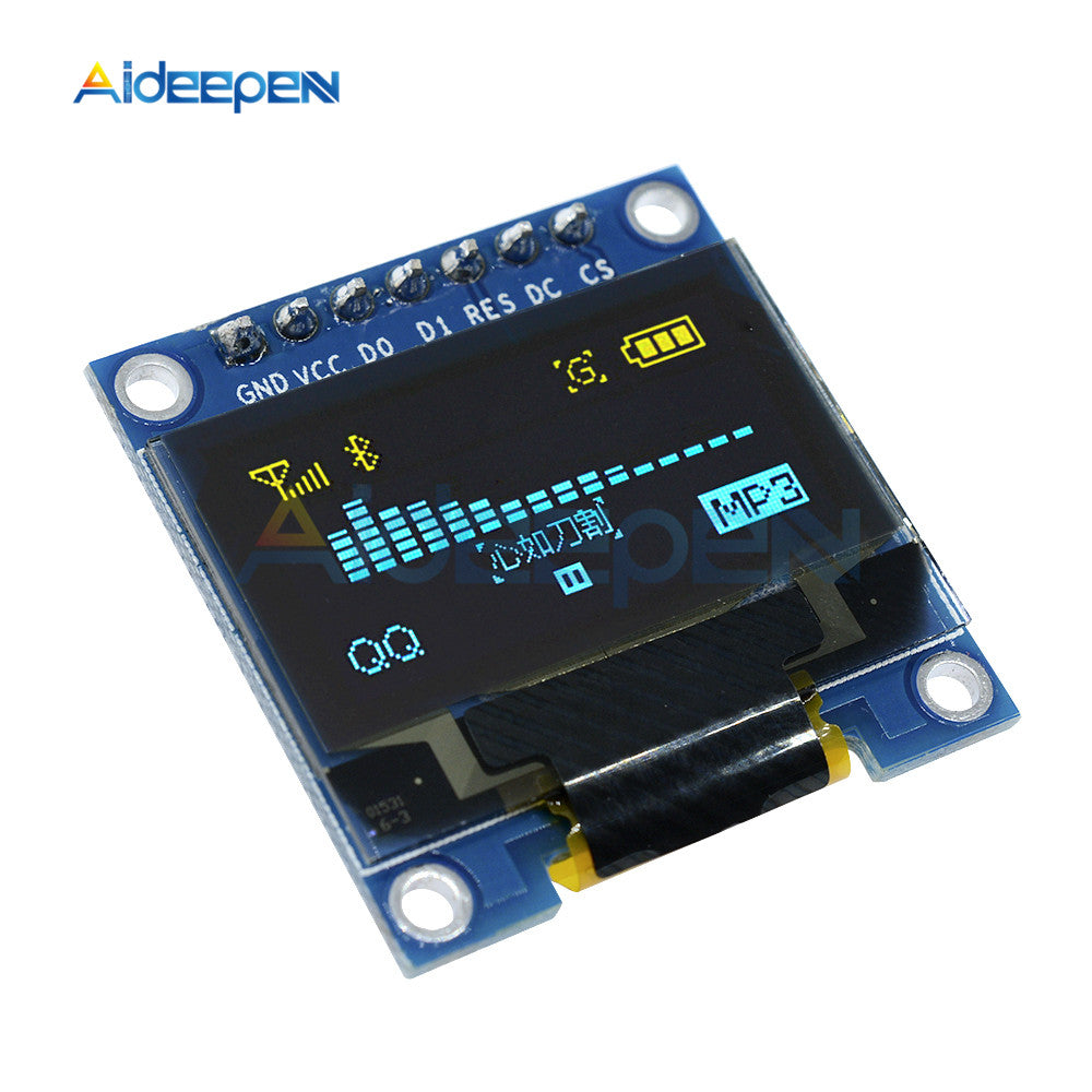 0.96 inch IIC Serial Blue Yellow OLED Display Module 128X64 I2C SSD130 ...