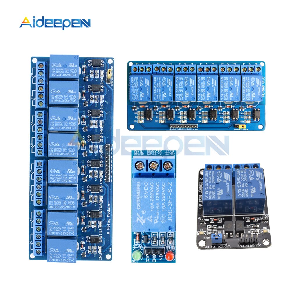 1 2 4 6 8 16 Channel DC 5V Relay Module with Optocoupler Low Level Tri ...