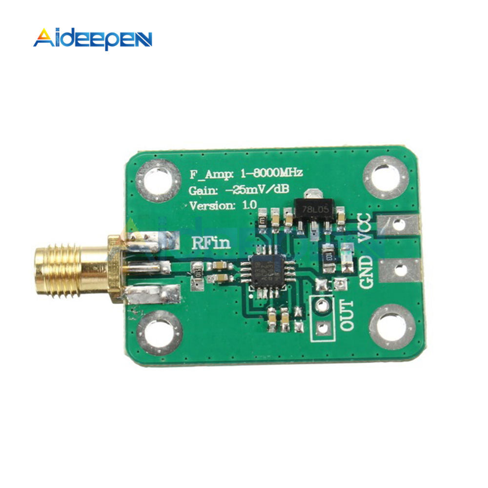 1 8000MHz AD8318 RF Logarithmic Detector 70dB RSSI Measuring Power Met ...