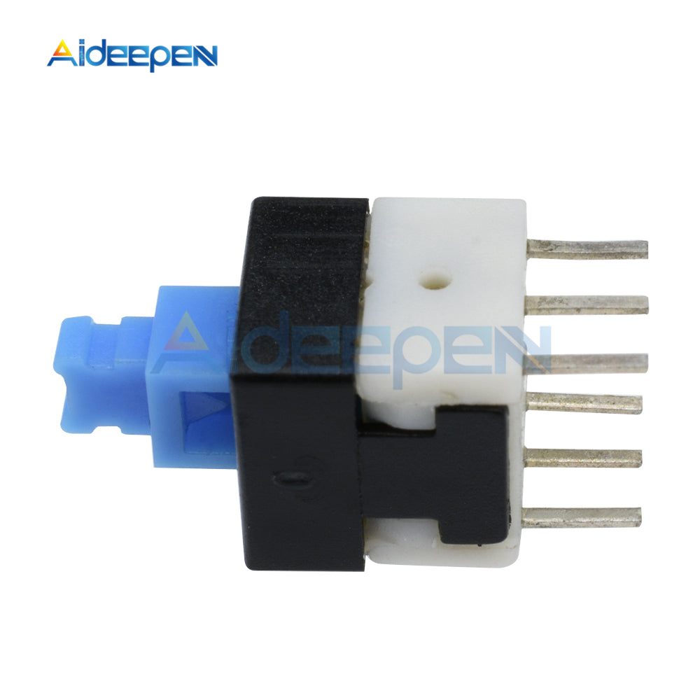 10Pcs Square 8x8mm 6 Pin DPDT Mini Push Button Self locking Switch Mul ...