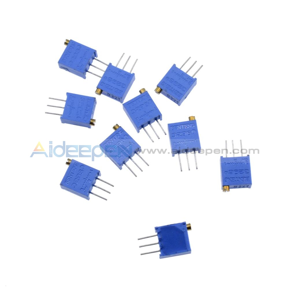 10Pcs 3296W-502 3296 W 5K ohm Trim Pot Trimmer Potentiometer – Aideepen