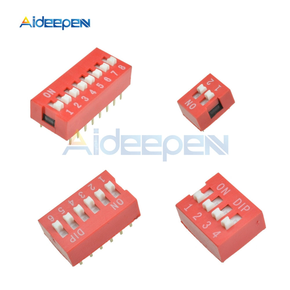 10pcs/Lot 1/2/3/4/5/6/7/8/9/10/12P DIP Toggle Switch Slide Type Module ...