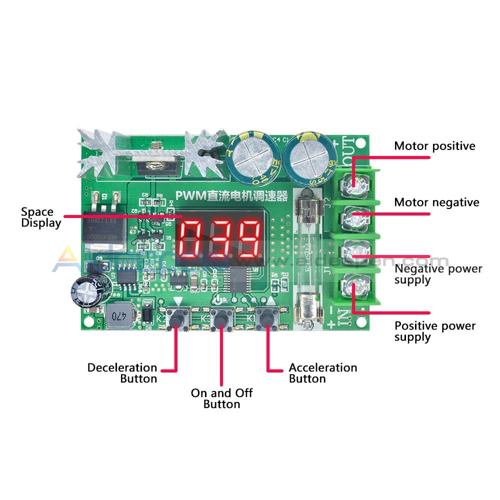 12-60V 12V-40V 10A Digital Display Motor PWM Speed Controller – Aideepen