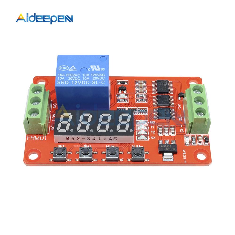 12V DC Multifunction Self lock Auto lock Relay PLC Cycle Delay Time Ti ...