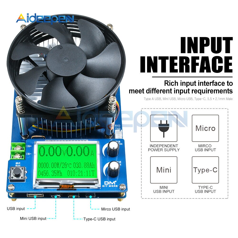 150V 150W Electronic Load Test Instrument Discharge Battery Capacity T ...