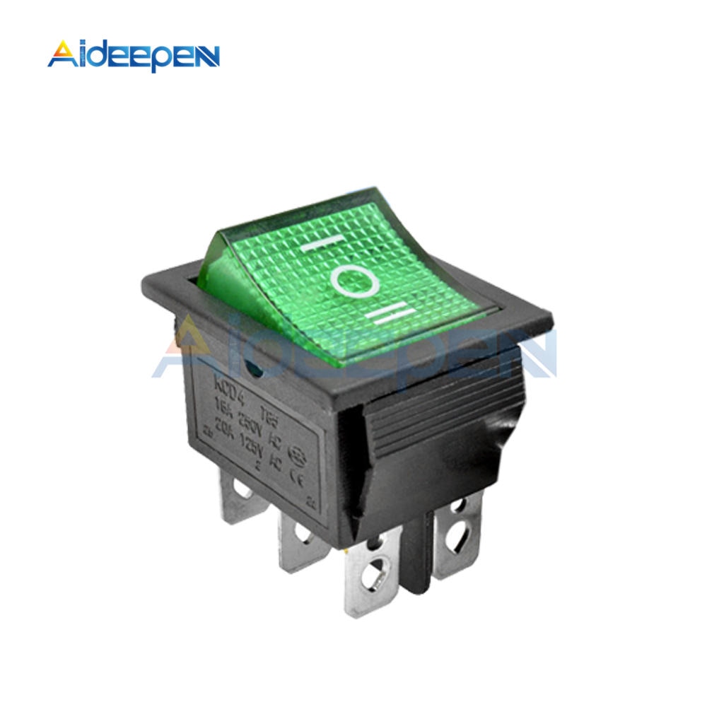 1PCS KCD4 Rocker Switch Power Switch 2 position/3 position 6 Pins Elec ...