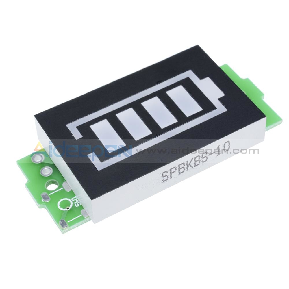 4S Lithium Battery Capacity Indicator Module 16.8V Blue Display Power ...