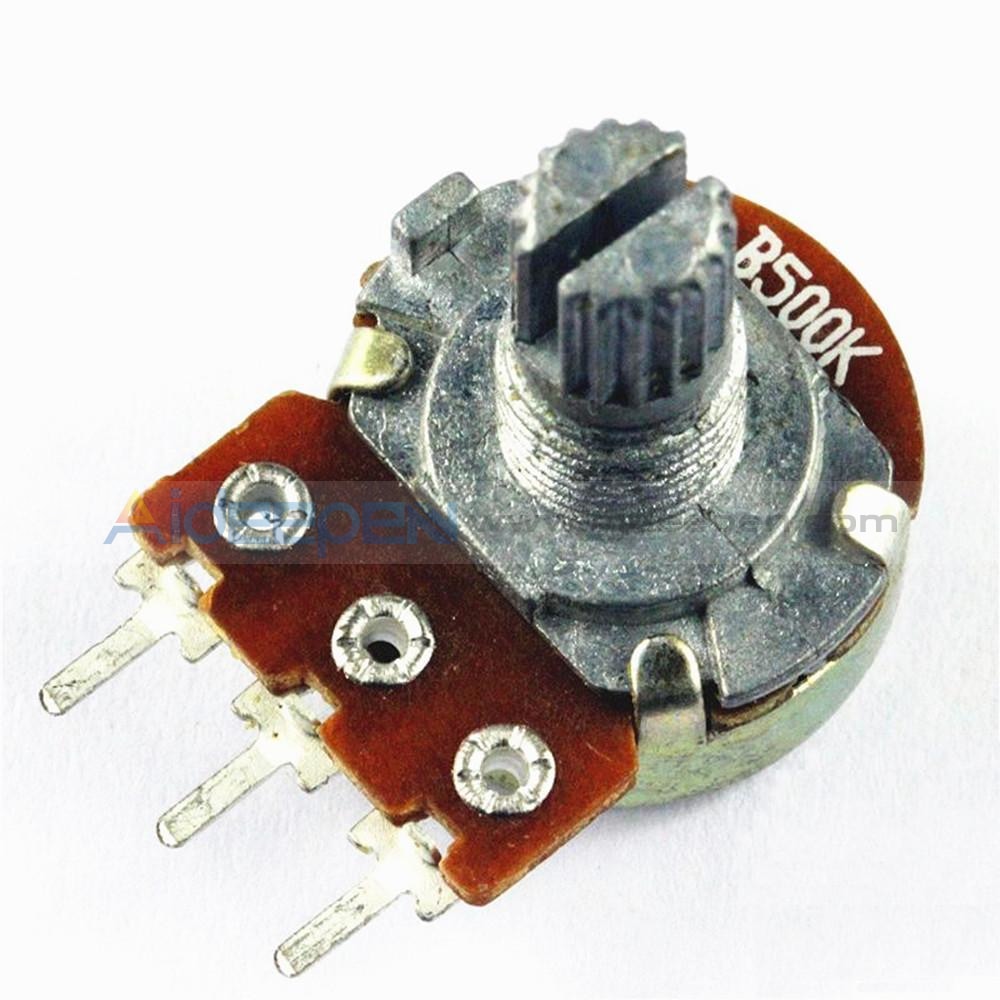 500K Ohm B500K Knurled Shaft Linear Rotary Taper Potentiometer – Aideepen