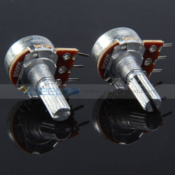500K Ohm B500K Knurled Shaft Linear Rotary Taper Potentiometer – Aideepen