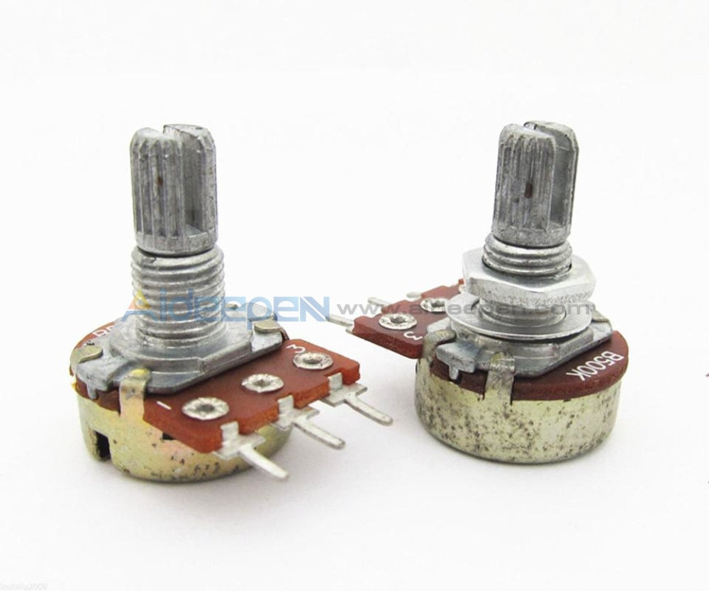 500K Ohm B500K Knurled Shaft Linear Rotary Taper Potentiometer – Aideepen
