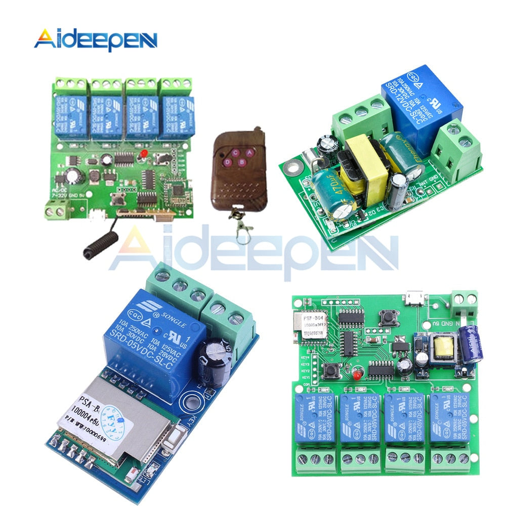 5V 12V 220V Wifi Relay Switch 4 Channel Wireless Wifi Relay Module Rem ...