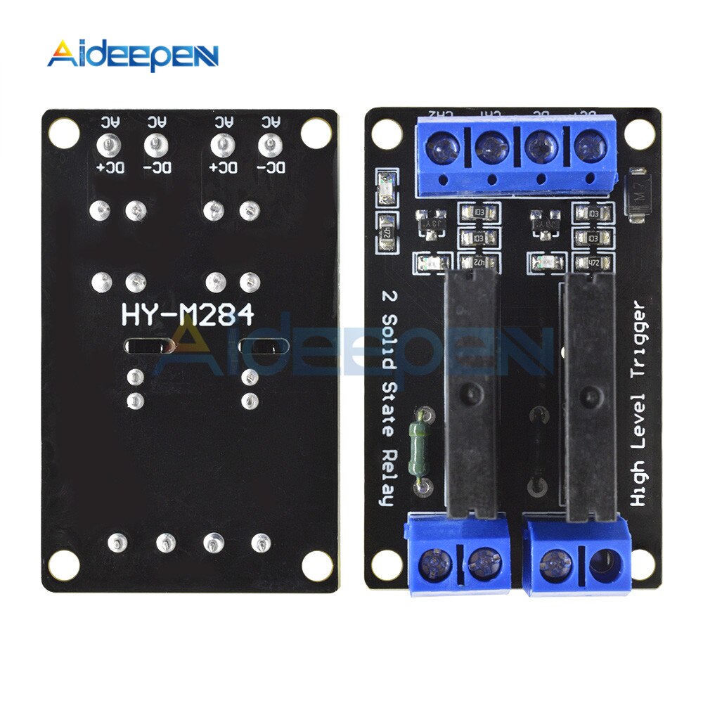 5V DC 2 Channel Solid State Relay Board Module High Level for Arduino ...