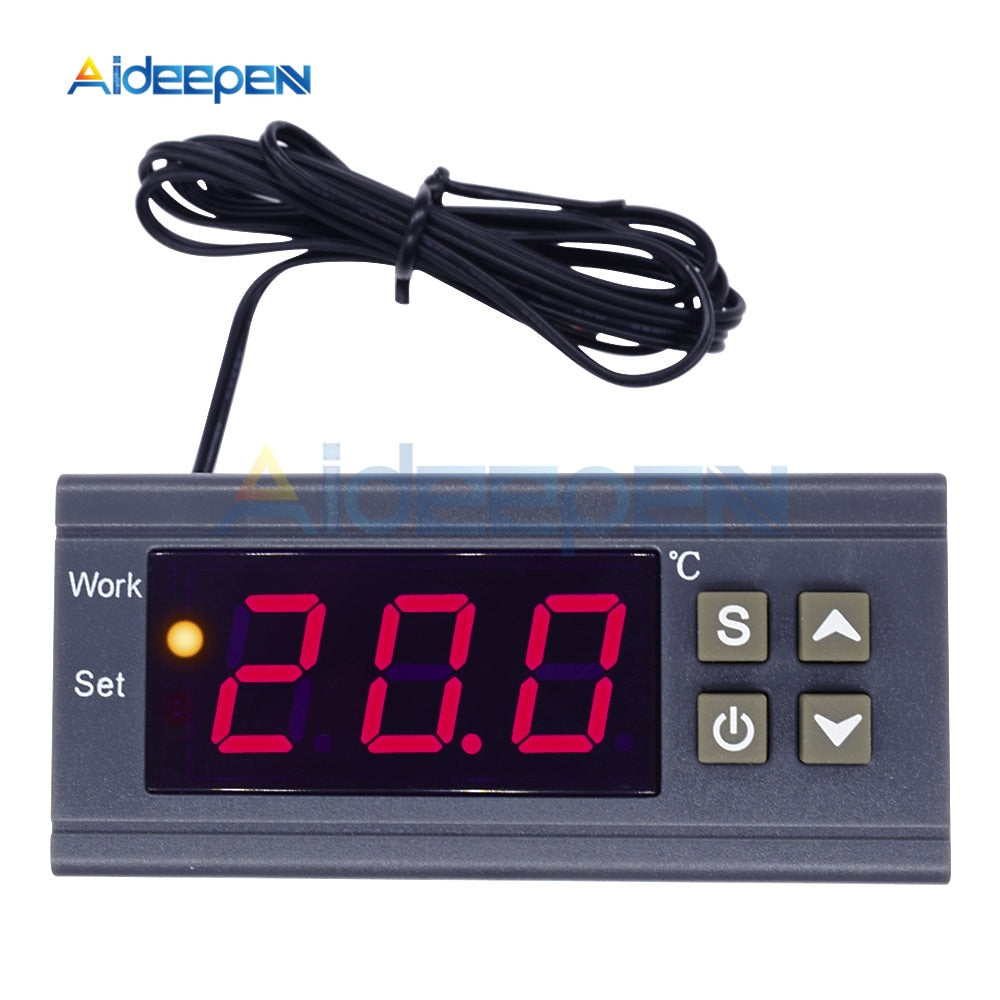 90 250V 10A Digital Thermometer Thermoregulator Thermostat Temperature ...