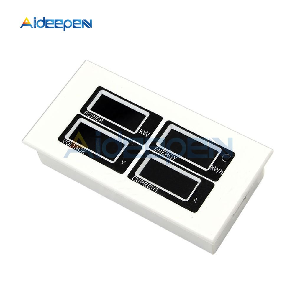 AC 110V 220V Digital Voltmeter Ammeter LED Panel Amp Volt Meter Dector ...