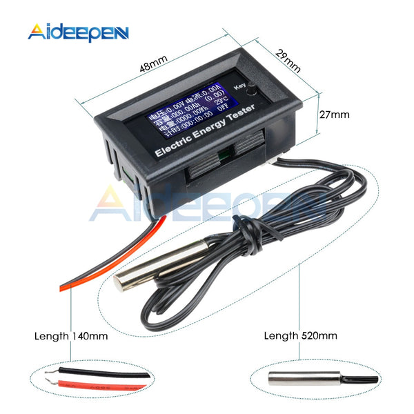 DC 120V 20A LCD Current Meters Digital Voltmeter Ammeter Voltage Wattm ...
