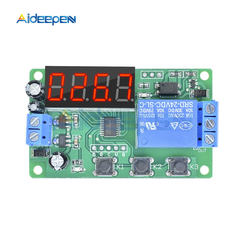 DC 24V LED Digital Display Delay Time Module Switch Control Relay Cycl ...