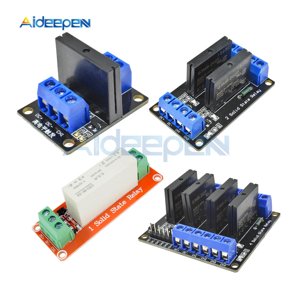 DC 5V 1 2 4 Channel Solid State Relay Board Module High Level Trigger ...