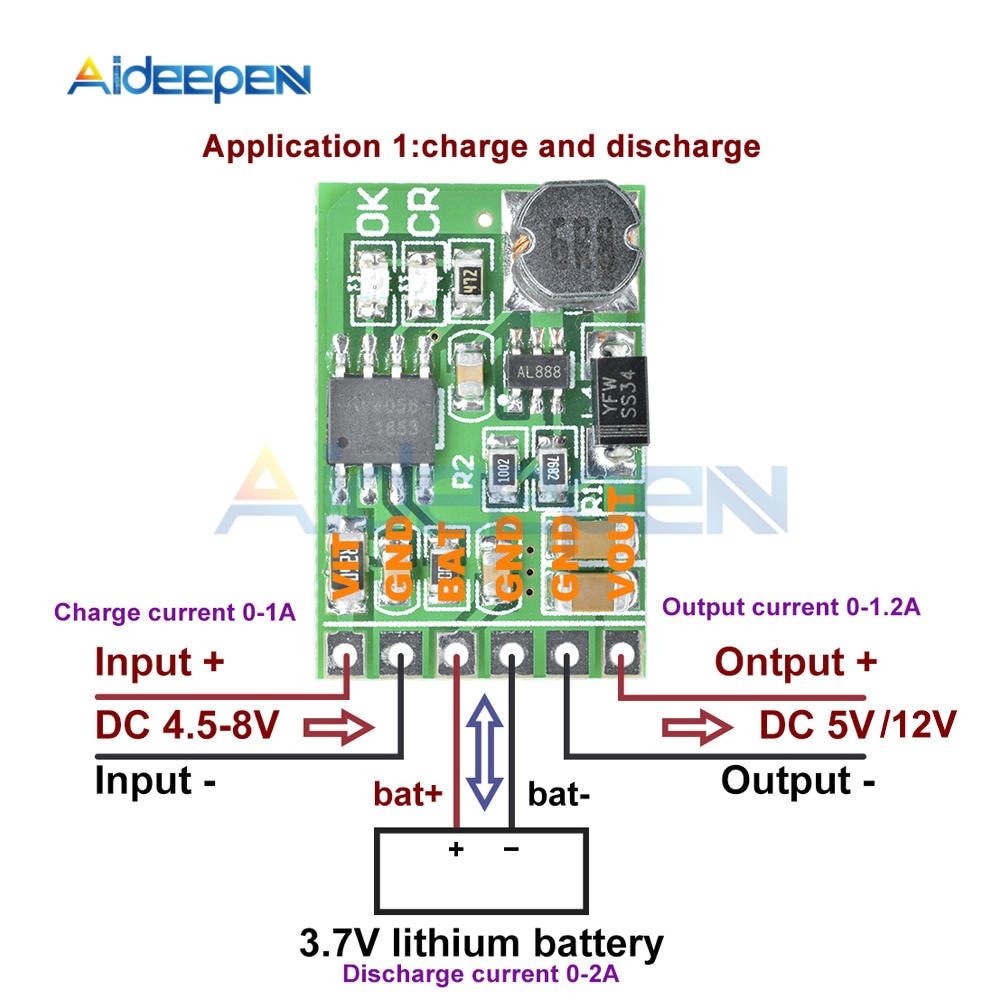 DC 5V 12V Discharger Board DC DC Converter Boost Step up Module UPS Di ...