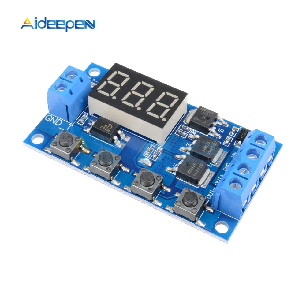 DC 5V 30V Dual MOS Time Delay Relay High Level Trigger LED Digital Dis ...