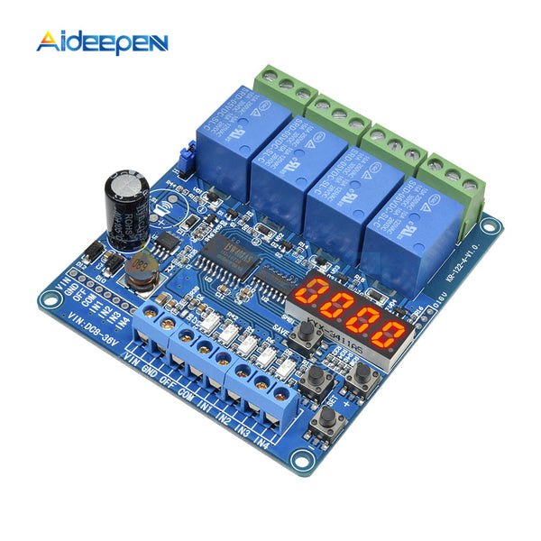 DC 8V 36V 4 Channel Multi function Relay Module Optocoupler Wide Volta ...