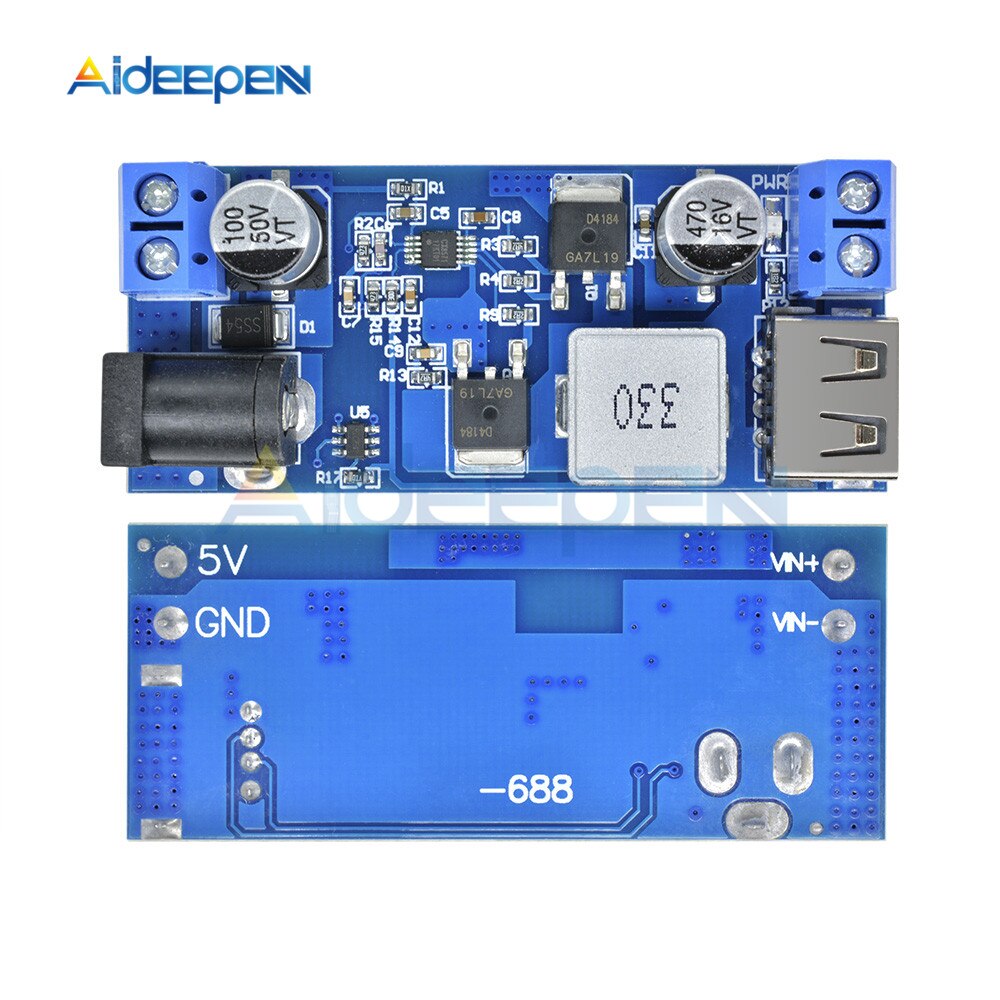 DC DC 24V/12V to 5V 5A Step Down Power Supply Buck Converter Adjustabl ...