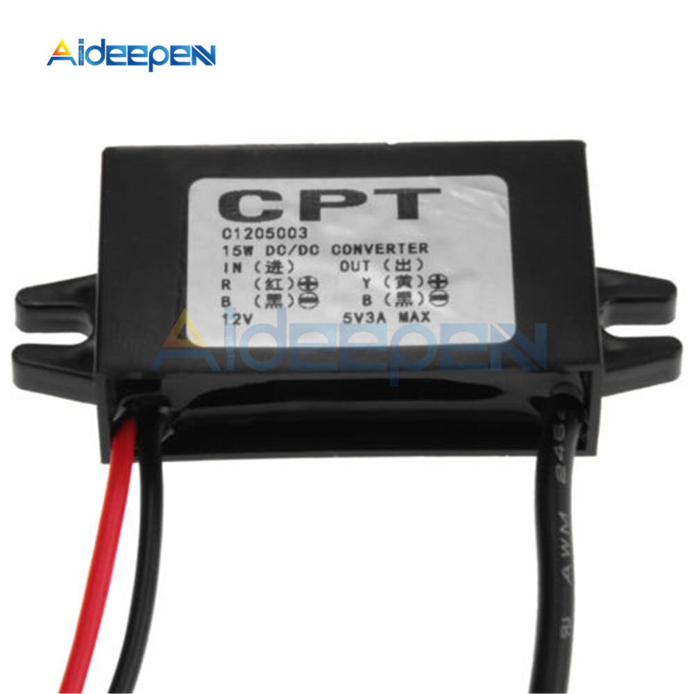 DC DC Step Down Power Module 12V to 5V 3A Buck Converter Module Car Po ...