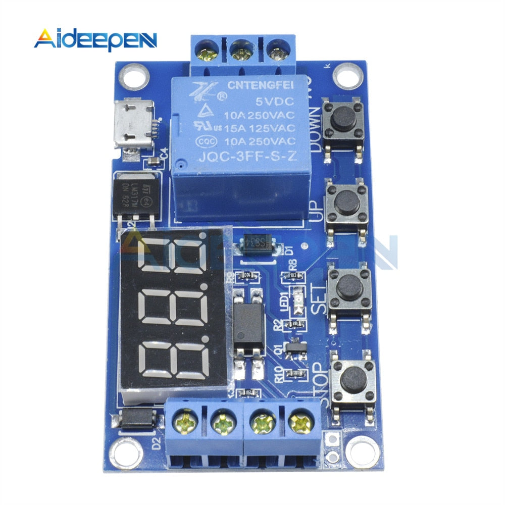 DC6 30V Digital Display Time Relay Module Time Delay Relay Timer Relay – Aideepen