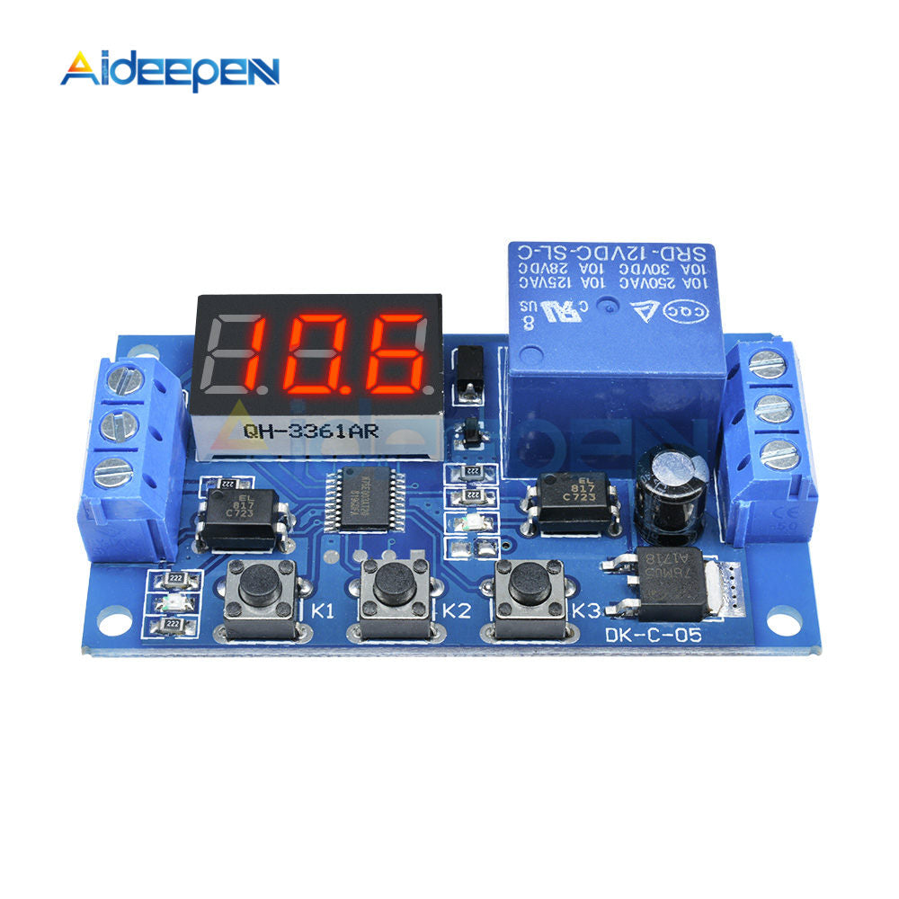 DDC 331 DC 12V Trigger Cycle Time Timer Delay Relay LED Digital Displa – Aideepen
