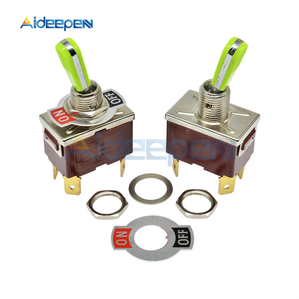 E TEN(C)1221 Toggle Switch Red 4 Pin ON OFF Switch Silver Contactor 50 ...