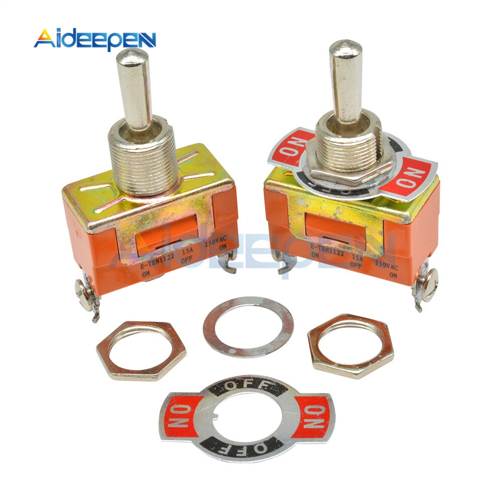E TEN1122 Toggle Switch 3 Terminal ON OFF ON 3 Positions 3 Pin Swithes ...