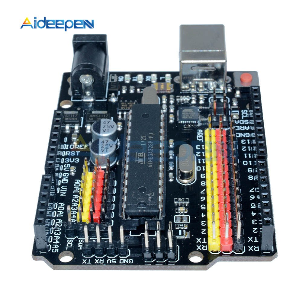 For Arduino UNO R3 PLUS Sensor I/O Shield Atmega328P Atmega16U2 Expans – Aideepen