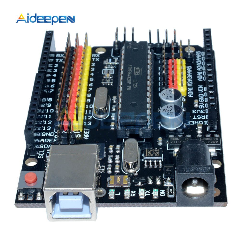 For Arduino UNO R3 PLUS Sensor I/O Shield Atmega328P Atmega16U2 Expans – Aideepen