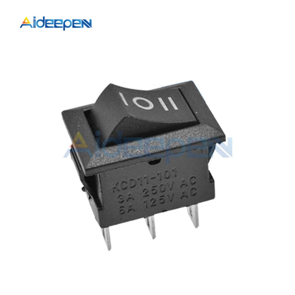 KCD11 Push Button Switch 10x15mm 2Pin 3Pin 3A 250V Snap in On Off On O ...