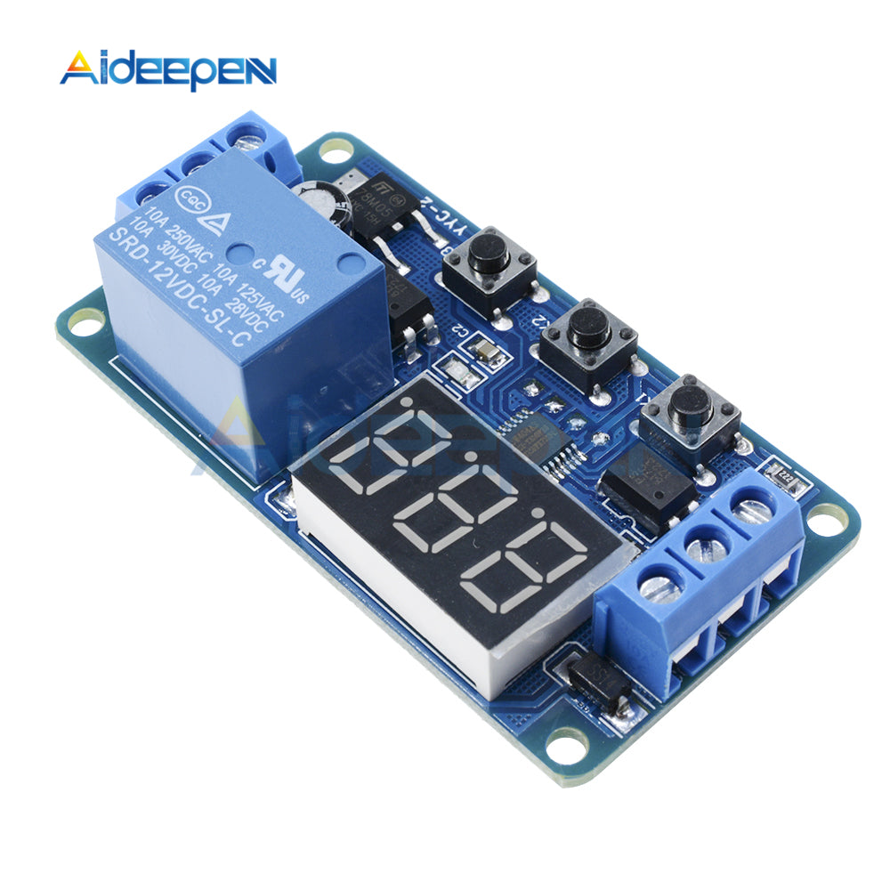 LED Digital Display Home Automation Delay Relay Trigger Time Circuit T ...