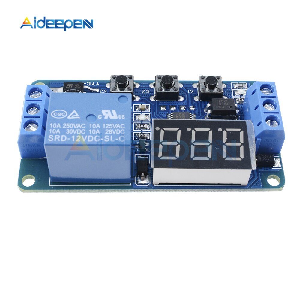 LED Digital Display Home Automation Delay Relay Trigger Time Circuit T ...