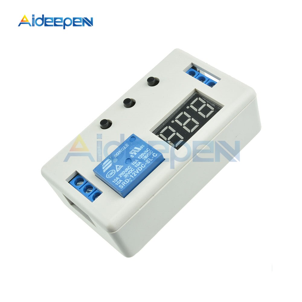 LED Digital Display Time Delay Relay Module DC 12V Programmable Timer ...