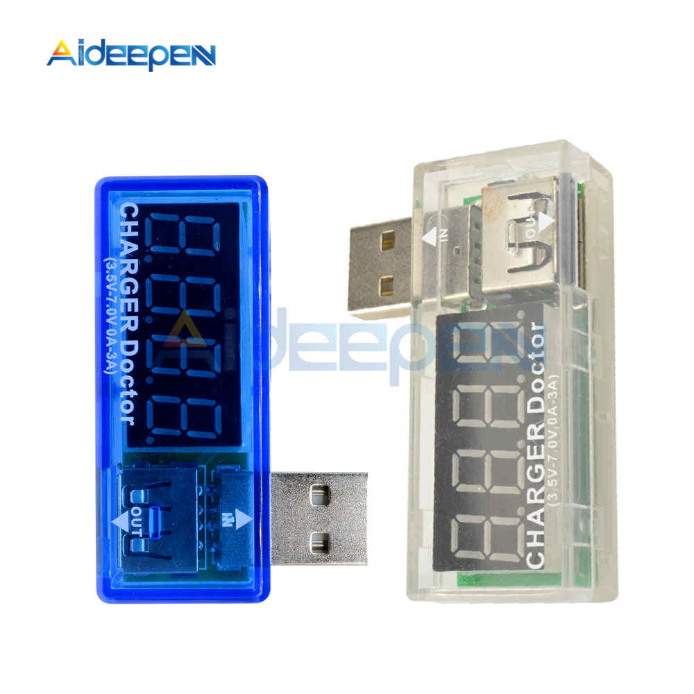 LED Display Digital Voltmeter Ammeter USB Power Current Voltage Meter ...