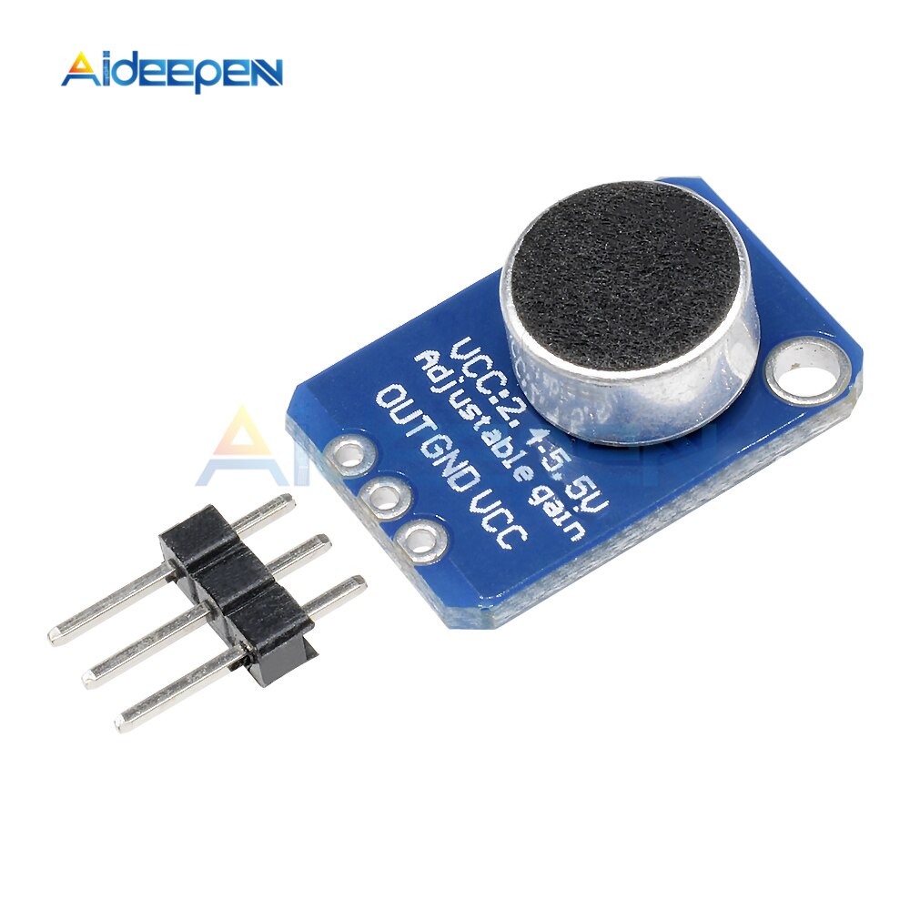 MAX4466 Electret Microphone Amplifier Adjustable Gain Breakout Board M ...