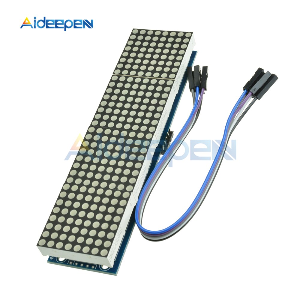 MAX7219 Dot Matrix Control Module LED Microcontroller 4 In 1 Display w ...