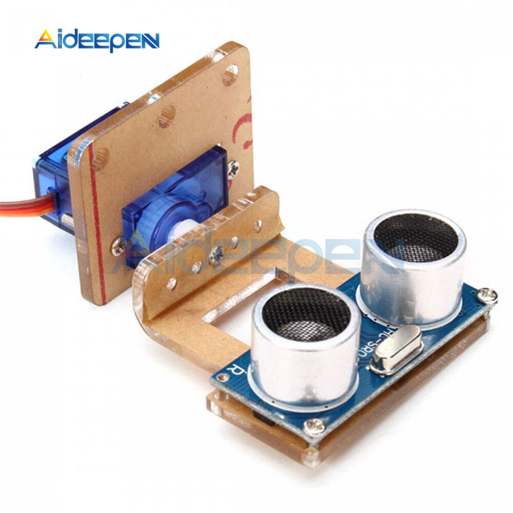 SG90 Servo + HC SR04 Ultrasonic Ranging Module + Car Mounting Bracket ...
