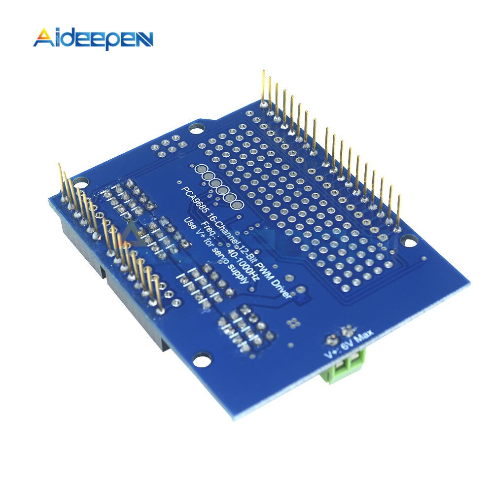 Servo shield 16 Channel 12 bit PWM Servo Driver I2C interface PCA9685 ...
