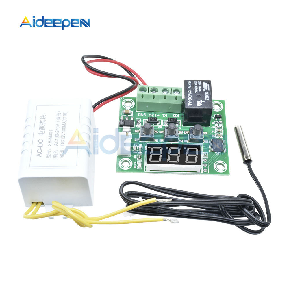 W1209 AC 110V 220V Blue Display Thermostat Digital Temperature Control ...