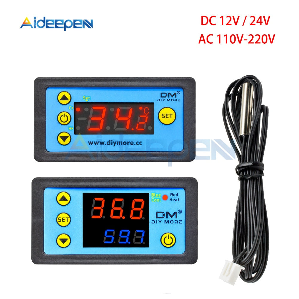 W3231 AC 110V 220V DC12V 24V Digital Thermostat Temperature Controller – Aideepen