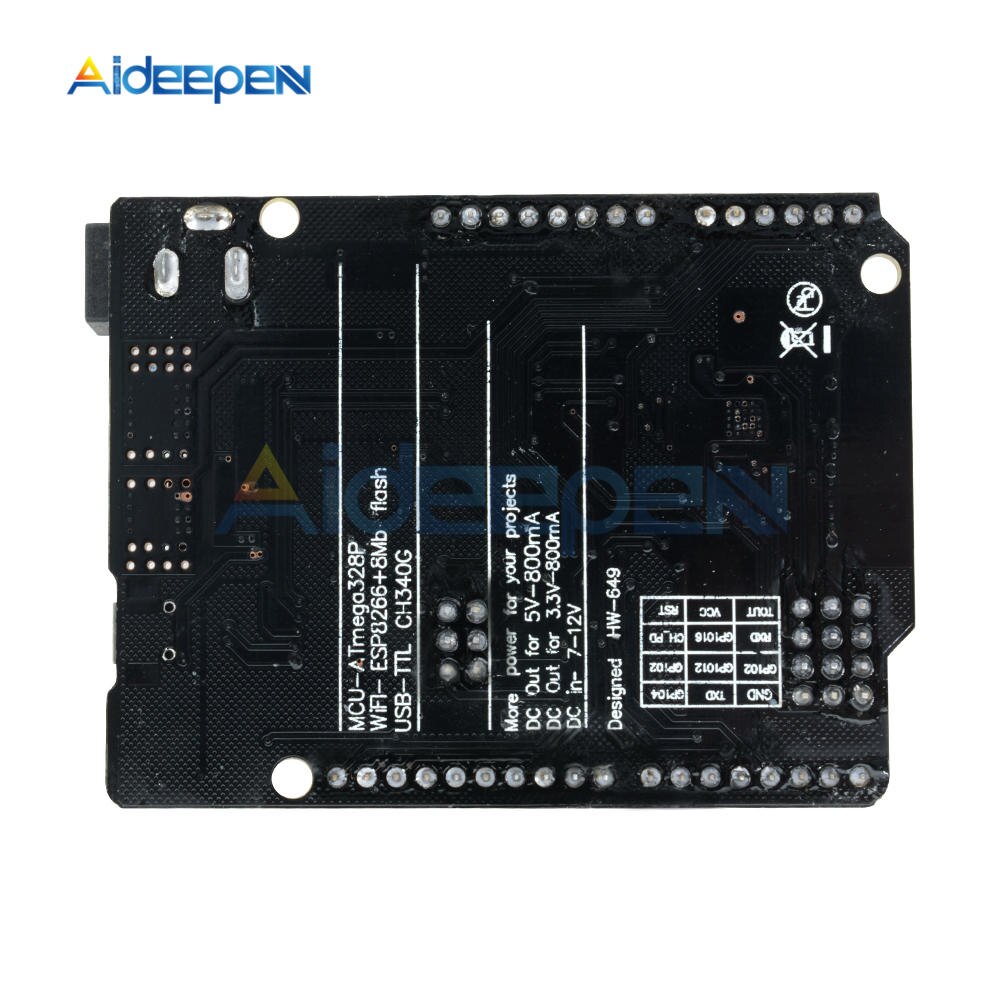 for WeMos WIFI ATmega328P + ESP8266 (32Mb Memory) USB to TTL CH340 CH3 ...